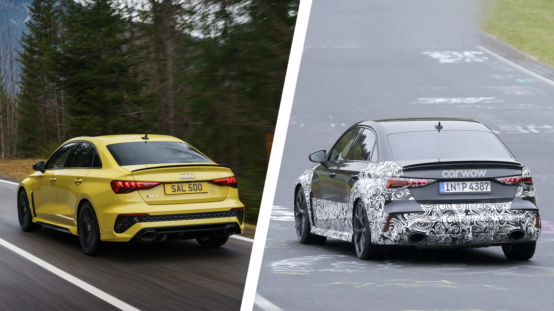 New Audi RS3: facelifted hot hatch spotted testing | Carwow